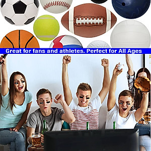 60 Pairs Eye Black Stickers for Kids - 1 White Pen Customizable Lettering Baseball and Football Eye Black Stickers - Great for Football Baseball Lacrosse Softball Fans on Game Day