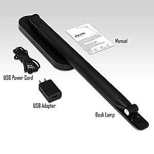 AULTRA LED Desk LAMP Light - Touch Control Desk Lamp with Multiple Brightness Level - Lights for Bedroom, The Office Desk, Reading Lamps, Bedside Table and Standing Desk (Black)