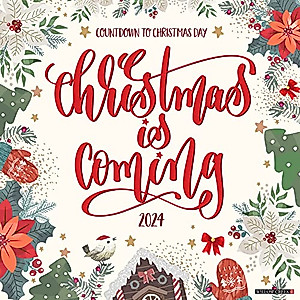 Willow Creek Press Christmas is Coming Monthly 2024 Wall Calendar (12" x 12")