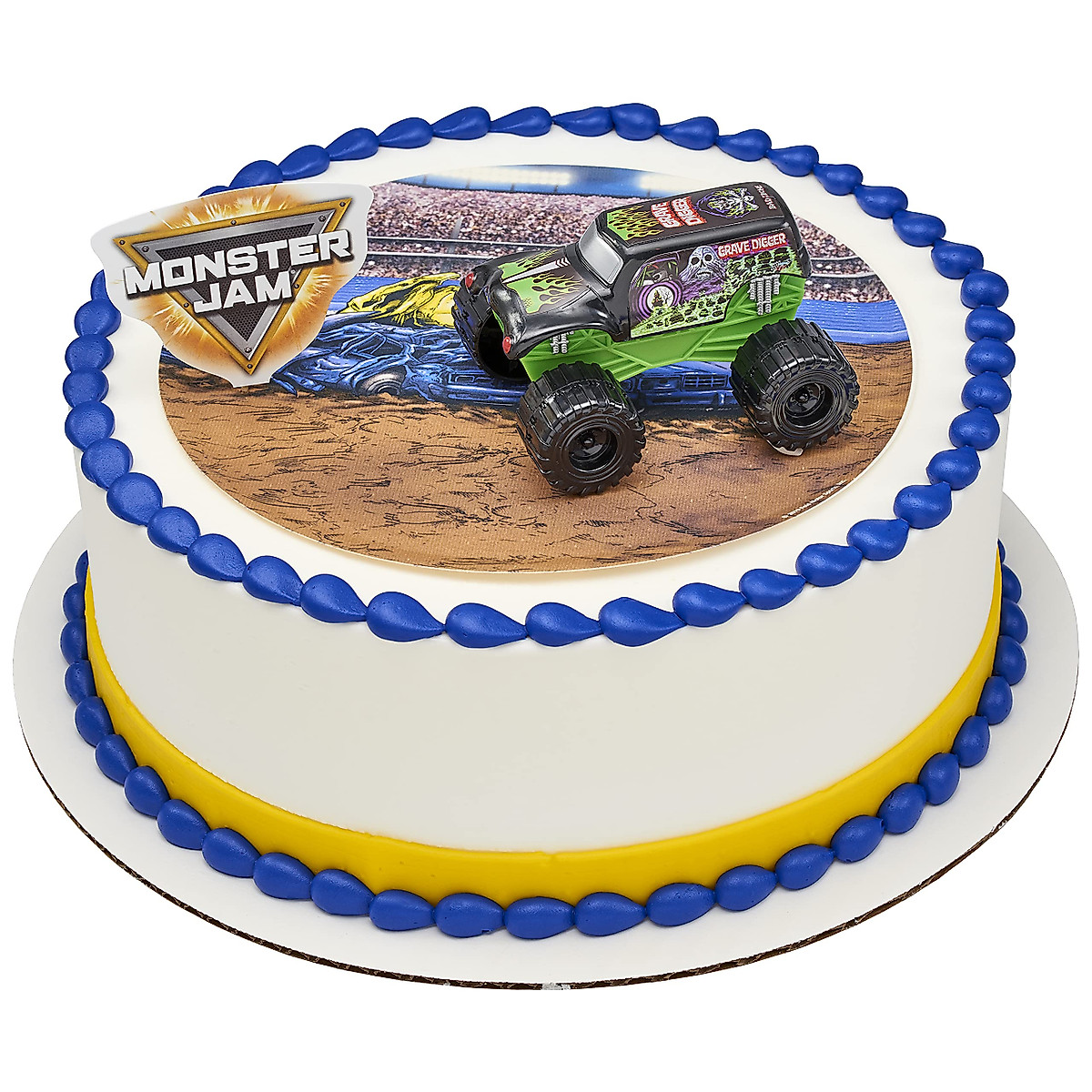 DecoSet Monster Jam Full Throttle Fun Cake Topper, 2-Piece Toppers Set with Keepsake Truck and DecoPic