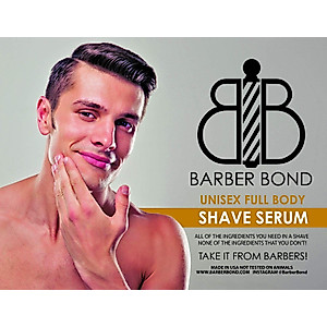 Barber Bond® Premium Unisex Full Body Shave Serum (8oz) Clear Shave Gel