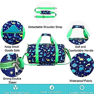 Duffle Bag for Boys Sport Gym Bags,Gymnastics Dance Bag,Travel Bag Overnighter Sleepover Bag with Shoe Compartment & Wet Pocket Teens Weekender Carry On Bag