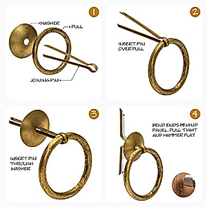 Hardware Philosophy Chinese Medicine Cabinet Pulls 2.4 Inches - Set of 2 - Architectural, Interior Design, Furniture Cabinet Customization Hardware