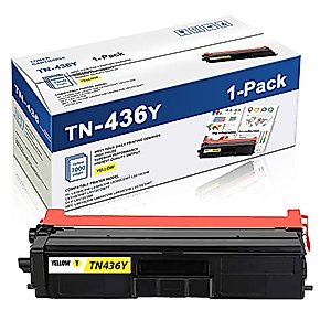 MaxColor TN436Y 1 PackYellow Compatible TN436 TN436 Super High Yield Toner Cartridge Replacement for Brother DCPL8410CDW HLL9310CDWT L8360CDWT L8360CDW L8260CDW L9310CDWTT Printer Toner Cartridge.
