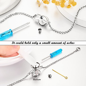 XIUDA Urn Bracelet for Ashes Rose Ashes Bracelet for Women Cremation Bracelet Ashes Holder Bangle Link Chain
