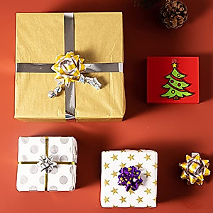 JOYIN 150 Piece Christmas Metallic Silver and Gold Tissue Paper Assortment (20" x 20" inches) Holiday Gold Gift Wrapping for Party Favors Goody Bags, Xmas Presents Wrapping Stocking Stuffers