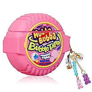 Lupct for Airpod Pro 2019/Pro 2 Gen 2022 Silicone Case, Cartoon Cute Food Air Pods Cover Kids Girls Women Funny Headphone Fun Cool Kawaii Keychain Cases for AirPods Pro (Hubba Bubba Bubble Tape)