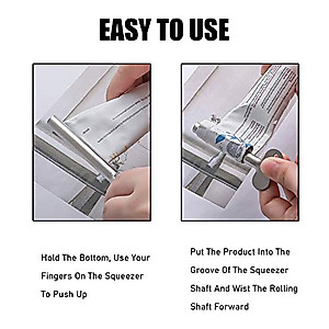 Azure Zone, 10 Pcs Stainless Steel Toothpaste Tube Squeezers Key Roller Tube Creams Paint Squeezer Tool for Bathroom Hair Dye Cosmetic