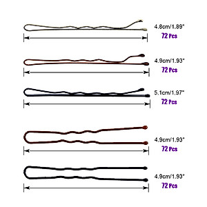 Swpeet 360 Pieces 2 Styles Hair Pins Kit, Including 216Pcs Bobby Pins and 144Pcs U Hair Pins Hair Clips with Storage Box for Girls and Women, Gold,Brown and Black