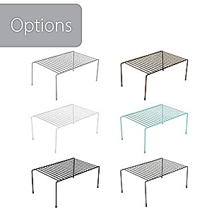 Smart Design Classic Storage Shelf – Medium (8.5 x 13.25 in.), Charcoal Gray – Steel Pantry Organizer with Rust-Resistant Finish and Non-Slip Feet for Easy Home Organization and Storage