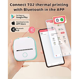 T02 Mini Sticker Printer Thermal Paper, M02L White Non-Sticky Paper, Compatible With Memoking, Memoqueen, Phomemo T02 Pocket Printer, Black On White Paper, 53mm x 3.5m, 3 Rolls, Keep for 10 Years