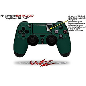 WraptorSkinz Skin Compatible with Sony PS4 Dualshock Controller PlayStation 4 Original Slim and Pro Solids Collection Hunter Green (Controller NOT Included)