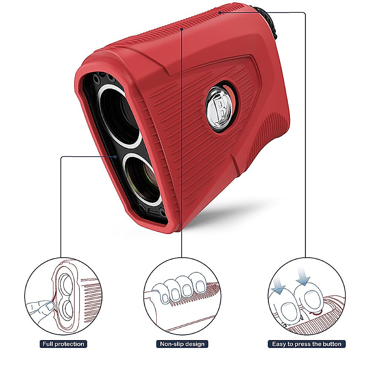 TUSITA Silicone Case Compatible with Bushnell Pro XE - Red