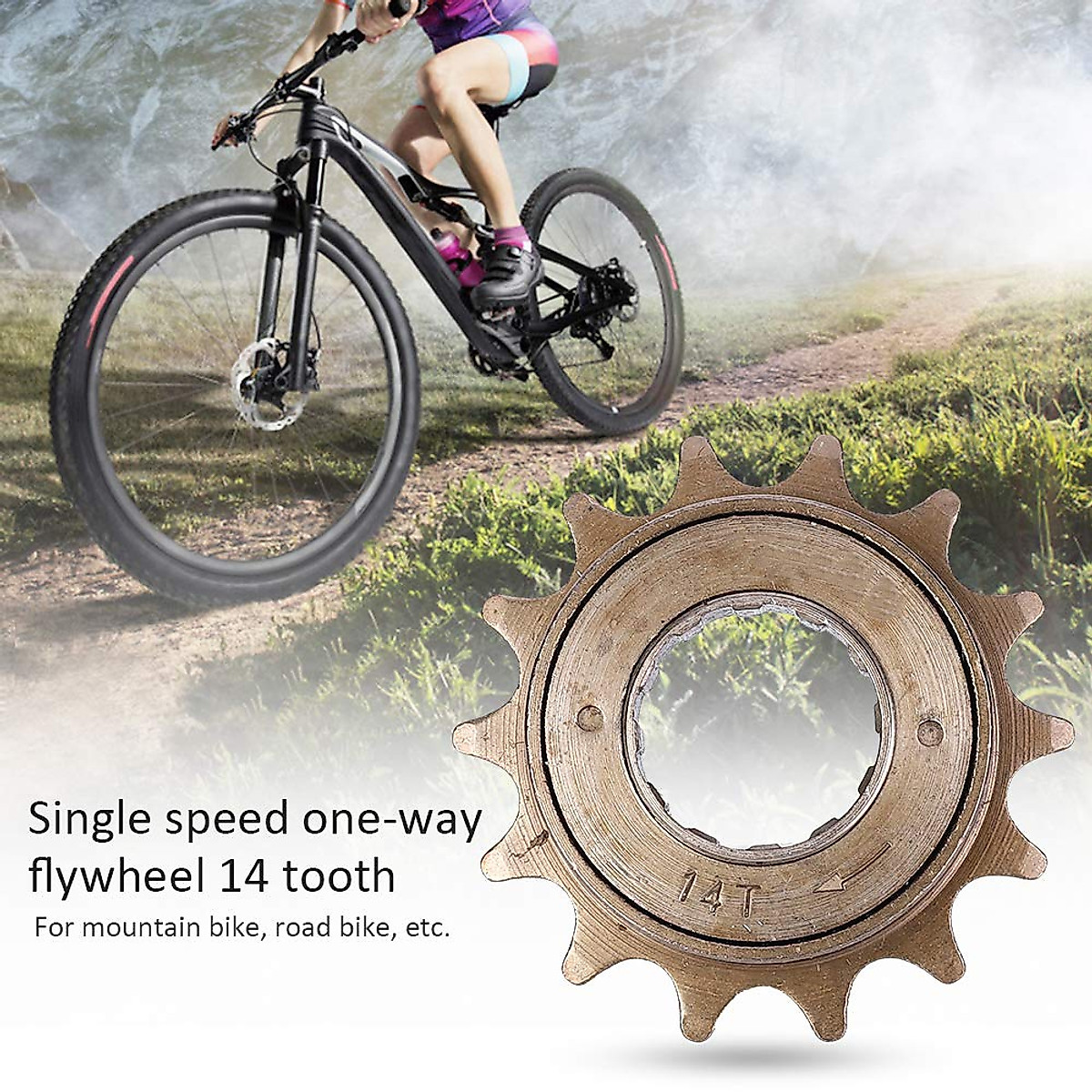 14T Single Speed Freewheel Flywheel Accessory Compatible with Mountain Road Folding