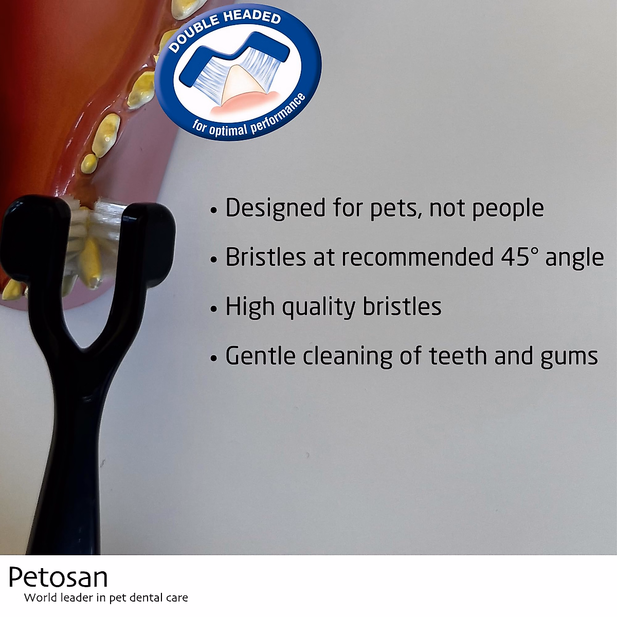 Petosan Dental Kit for Dogs with Toothbrush, Toothpaste and Microfiber Cleaner, for Small Dogs Up to 14 lbs