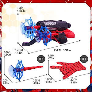 Kids Superhero LED Mask - Superhero Toys and Mask 4-10 Year Old Boy Superhero Gifts (Red-B)