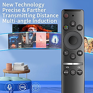 BN59-01312A Smart TV Voice Remote,for Samsung-TV-Remote,Compatible for All Samsung with Voice Function Smart Curved Frame QLED LED LCD 8K 4K TVs （with Netflix, Prime Video, and Hulu）