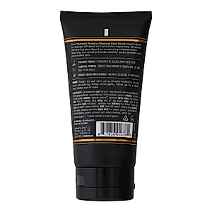 Barrel and Oak - Charcoal Face Scrub with Volcanic Pumice, Men's Exfoliating Scrub, Facial Cleanser, Removes Dead Skin, Absorbs Oil, Cleans Pores, Promotes Beard Growth, Vegan (Bourbon Cedar, 5 oz)
