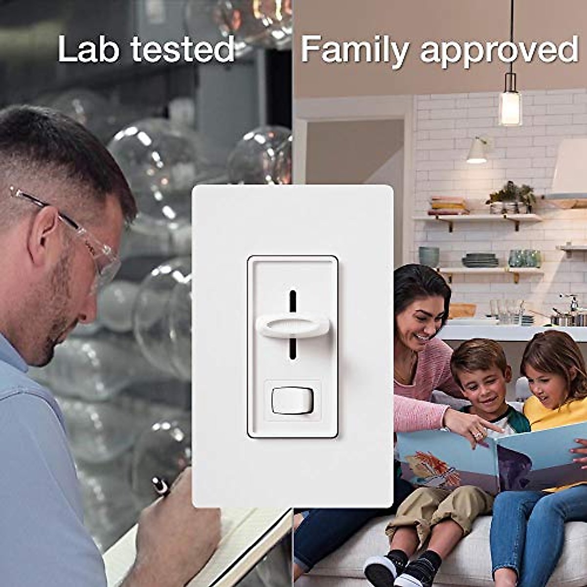 Lutron Skylark LED+ Dimmer Switch for Dimmable LED, Halogen and Incandescent Bulbs | Single-Pole or 3-Way | SCL-153P-WH | White