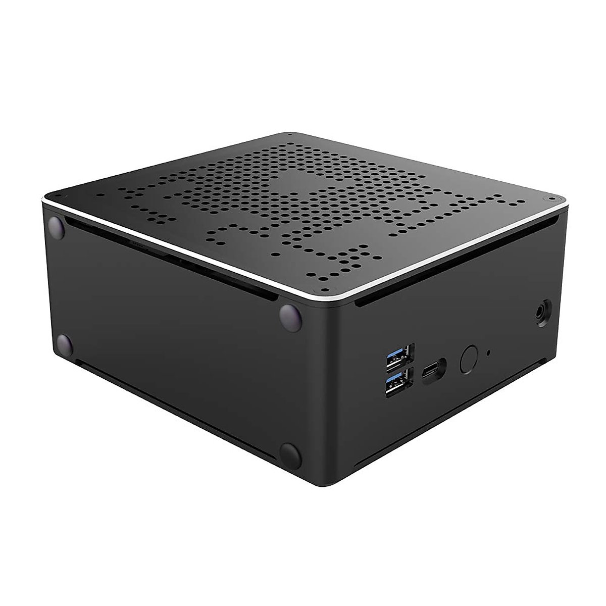 HUNSN 4K Mini PC, HTPC, NUC, Small Server, Support Proxmox, Vmware, ESXI, KODI, Intel XEON E-2176M, BY02, DP, HDMI, Type-C, 2 x LAN, Barebone, NO RAM, NO Storage, NO System