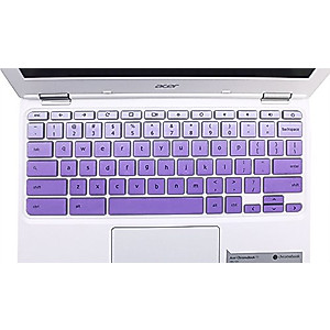 Keyboard Cover Compatible for Acer Chromebook R11 CB3-131, Acer Premium R11,Acer Chromebook R13 CB5-312, Acer Chromebook 14 CB3-431 CP5-471,Acer Chromebook 15 CB3-531/532 CB5-571 C910 (Ombre Purple)