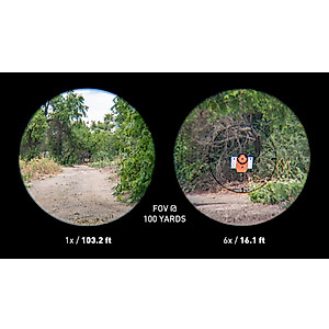 Monstrum Alpha 1-6x24 First Focal Plane FFP Rifle Scope with MOA Reticle | H-Series 30mm Offset Scope Rings | Bundle