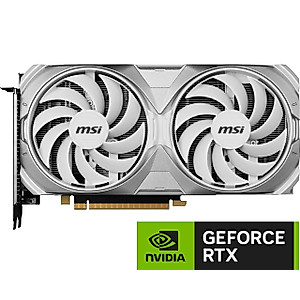 MSI Gaming GeForce RTX 4070 12GB GDRR6X Extreme Clock: 2520 MHz 192-Bit HDMI/DP Nvlink TORX Fan 4.0 Ada Lovelace Architecture Graphics Card (RTX 4070 VENTUS 2X WHITE 12G OC)