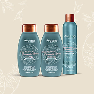 Aveeno Scalp Soothing Rose Water & Chamomile Blen Shampoo & Conditioner for Sensitive and Soft, Sulfate Free, No Dyes or Parabens, 1 Set