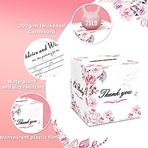 OLOUTAB Baby Shower Games,Diaper Raffle Box for Baby Shower,50 Diaper Raffle Tickets,Raffle Prizes,Diaper Raffle Sign,Thick Cardboard