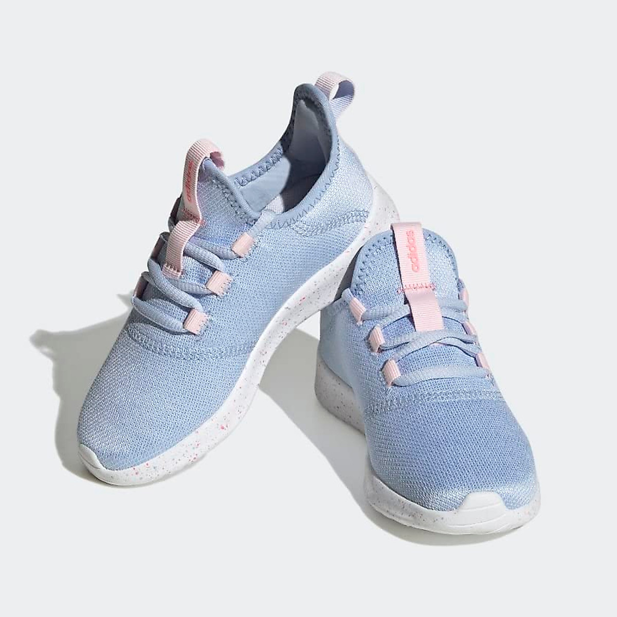 adidas Cloudfoam Pure 2.0 Running Shoe, Blue Dawn/Beam Pink/Clear Pink, 4 US Unisex Big Kid