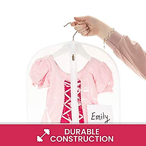 Clear Dance Garment Bags For Dancers Transparent with Accessory Pockets