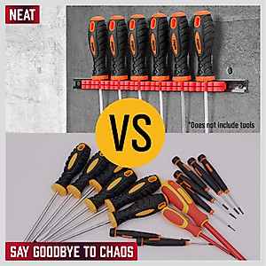 HORUSDY 4-Piece Screwdriver Organizer and Wrench Organizer, Hand Tool Holder with Clips