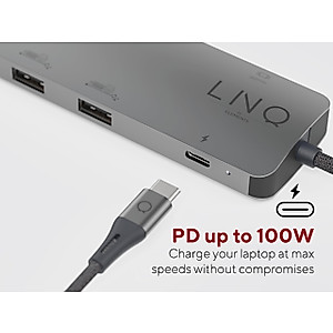 LINQ byELEMENTS LQ48022 8-in-1 8K Pro Studio SSD USB-C Multiport Hub