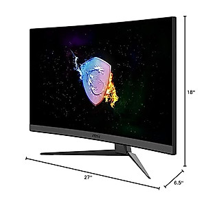 MSI G27C6 E2, 27" Gaming Monitor, 1920 x 1080 (FHD), VA, 170Hz, FreeSync Premium, HDMI, Displayport, Tilt