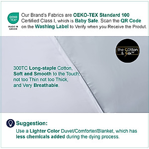 The Cotton & Silk 100% Luxury 5-Star Hotel Quality Long-Staple Cotton Flat Sheet - Soft, Breathable & Durable, King/California King Size (105 x 100), White (300 Thread Count)