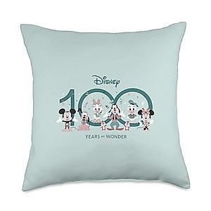 Disney 100 Years of Wonder Mickey & Pals Muted Cute D100 Throw Pillow, 18x18, Multicolor