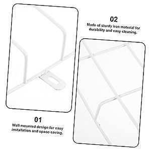 Outanaya Emergency Light Metal Cover Wrought Iron White Exit Conditioner Guard for Emergency Light