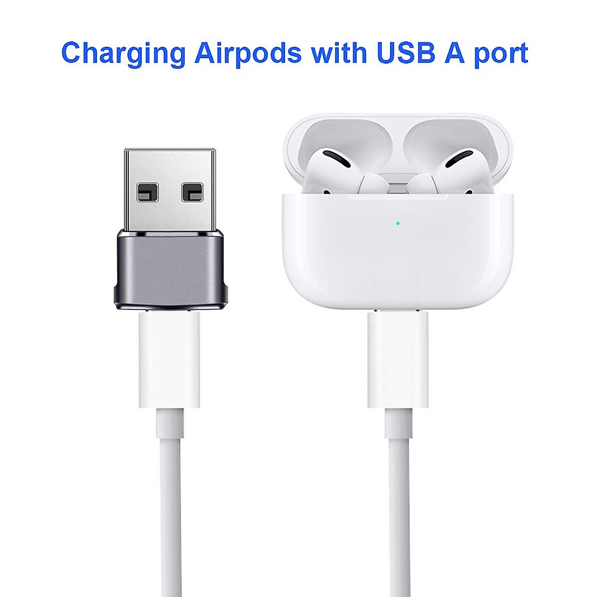 QCEs USB C Female to USB Male Adapter 2Pack, Type C to USB A Charger Converter Compatible with iPhone 15/14/13/12/11 Pro Max XR, Apple Watch Series 7 8 SE Airpods, iPad, Galaxy S23/S22