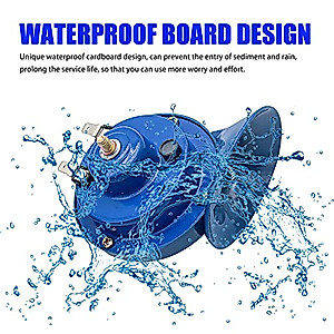 cueclue 2 PCS 12V Car Horn, 300DB Car Snail Horn, Air Horns, Waterproof Motorcycle Modification, for Motorcycles Boat Trucks (Blue)