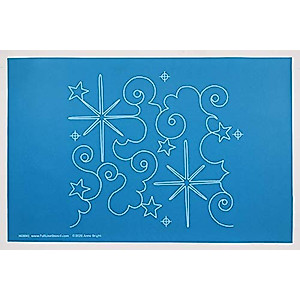 Hancy Creations Christmas Holiday Bundle, Pack of 3 Full Line Stencils, #40005 White Winter with Snowman Border, #60041 Christmas Star, #60042 Christmas Lights (40005, 60041, 60042)