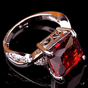 YAZILIND Valentine's Day Jewelry CZ Ring Stone Wedding Bridal Jewelry for Women Size 9