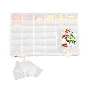 Bulfyss Transparent Jewellery Case | Organiser With Adjustable Dividers | Multipurpose Storage of Pills, Stationery, Screws | Light-Weight & Travel Friendly | Pack of 2, transparent 28 x 19 x 4.5 cm