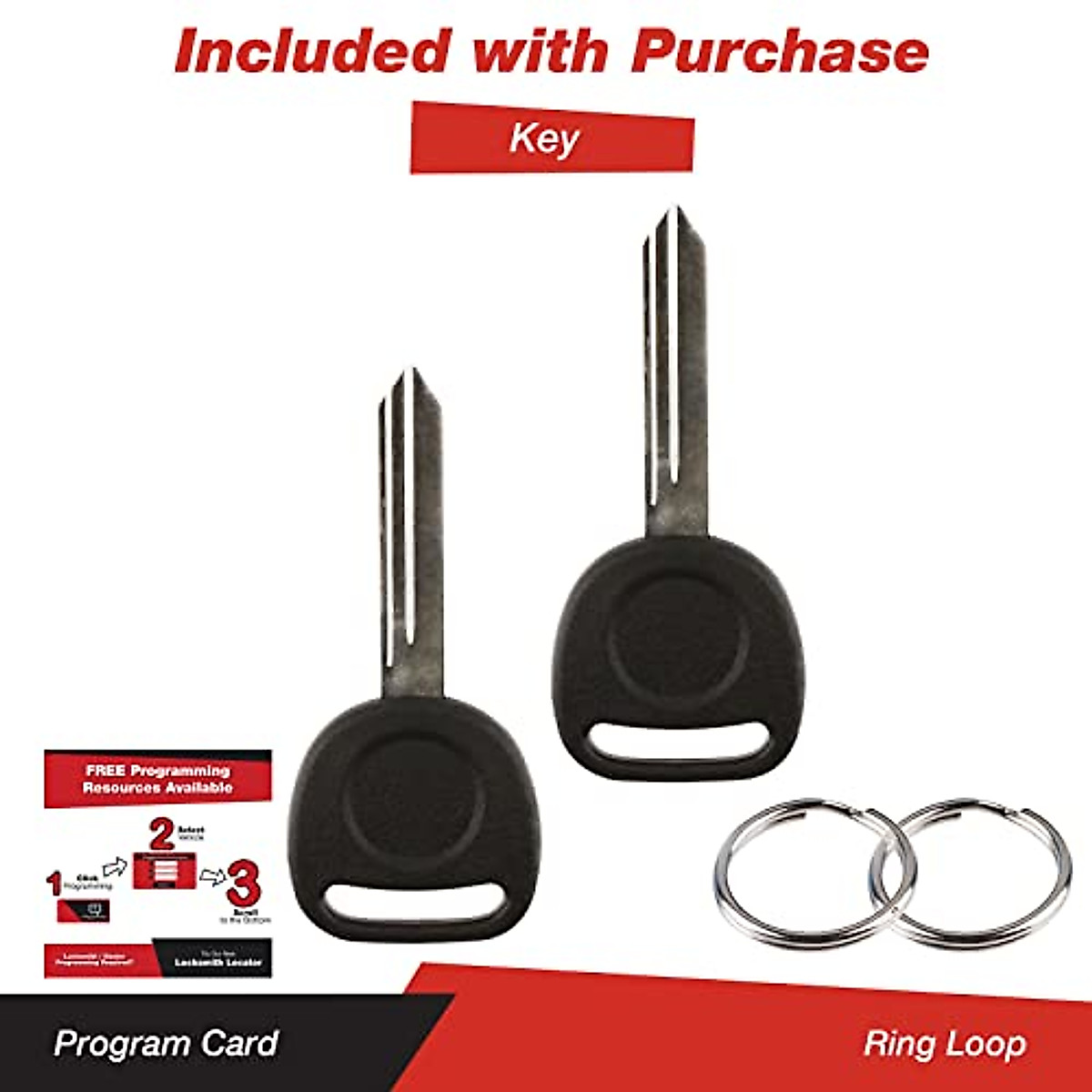 KeylessOption Keyless Entry Remote Car Key Fob Key for Chevy Trailblazer GMC Envoy (Pack of 2)