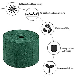 2 Pack Tree Protector Wraps, Total 130 Foot Winter-Proof Tree Trunk Guard Shrub Plants Antifreeze Bandage Protector Wrap Tree Protection for Keep Warm and Moisturizing, Tree Wraps to Protect Bark