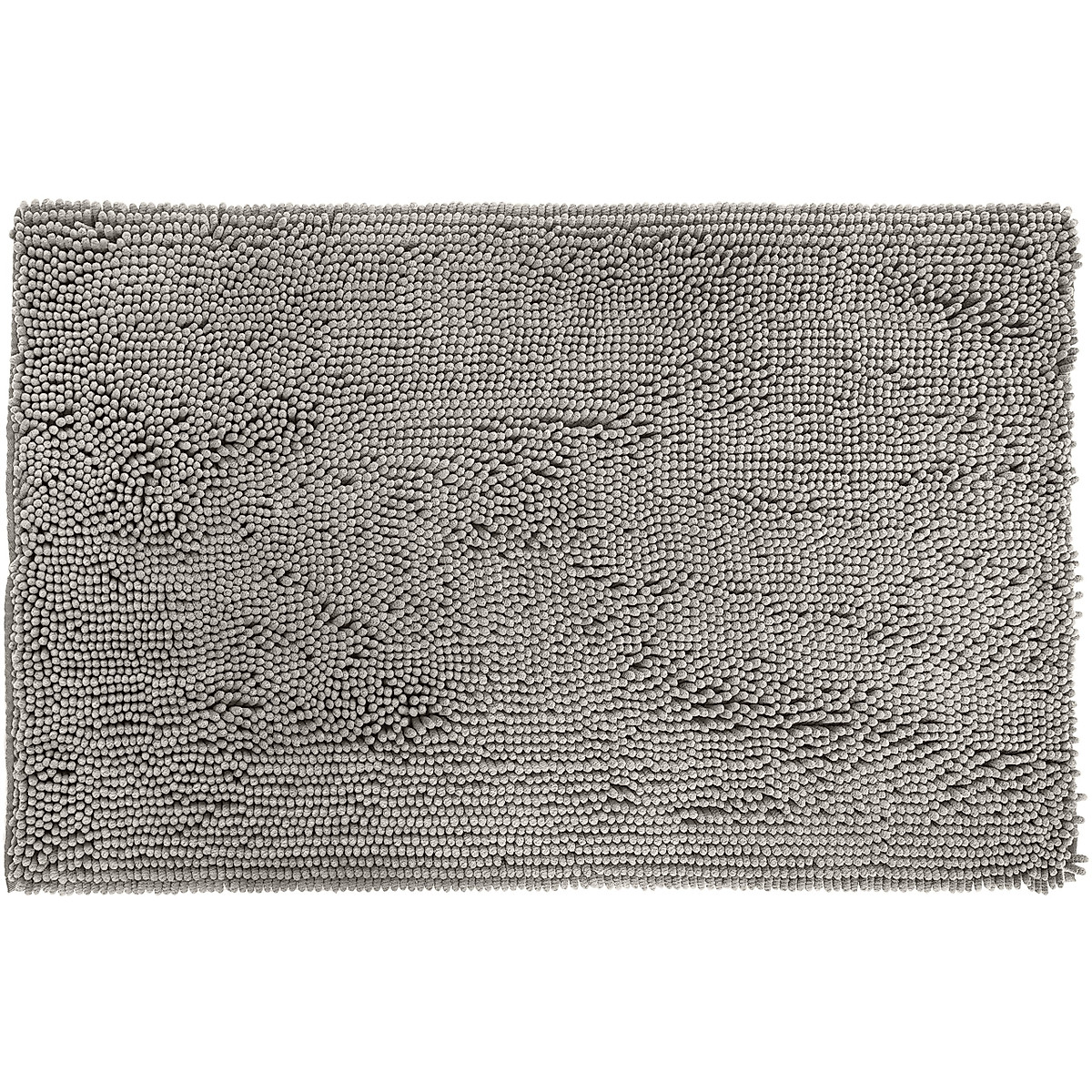 Amazon Basics Non-Slip Microfiber Shag Bathroom Rug Mat, 21" x 34", Platinum