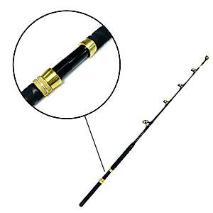 EatMyTackle Roller Guide Saltwater Fishing Rod | Blue Marlin Tournament Edition (60-80lb)