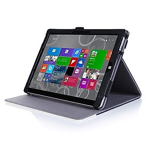 ProCase for Microsoft Surface 3 Case - Premium Folio Cover for Microsoft Surface 3 (10.8")(2015 Release), Built-in Stand with Multiple Viewing Angles, Exclusive for Surface 3 10.8 inch (White/Black)
