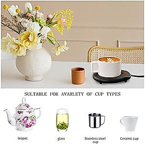 ASAWASA Candle jar Warmer Mug Warmer on Desk Heating, Keep Coffee Beverage Tea Milk Warmer and Candle jar Wax Melter