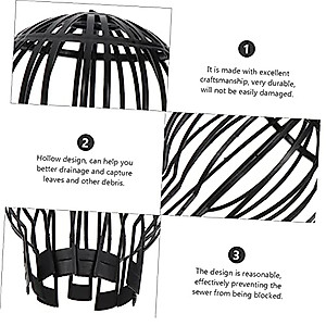 DOITOOL 4pcs Floor Drain Anti-Blocking Mesh Cover Rooftop Drain Cover Bathroom roof Filter Cap Gutter Strainer Floor Blocking Cover Gutter downspout Guard Bath Sink Detergent Plastic Round