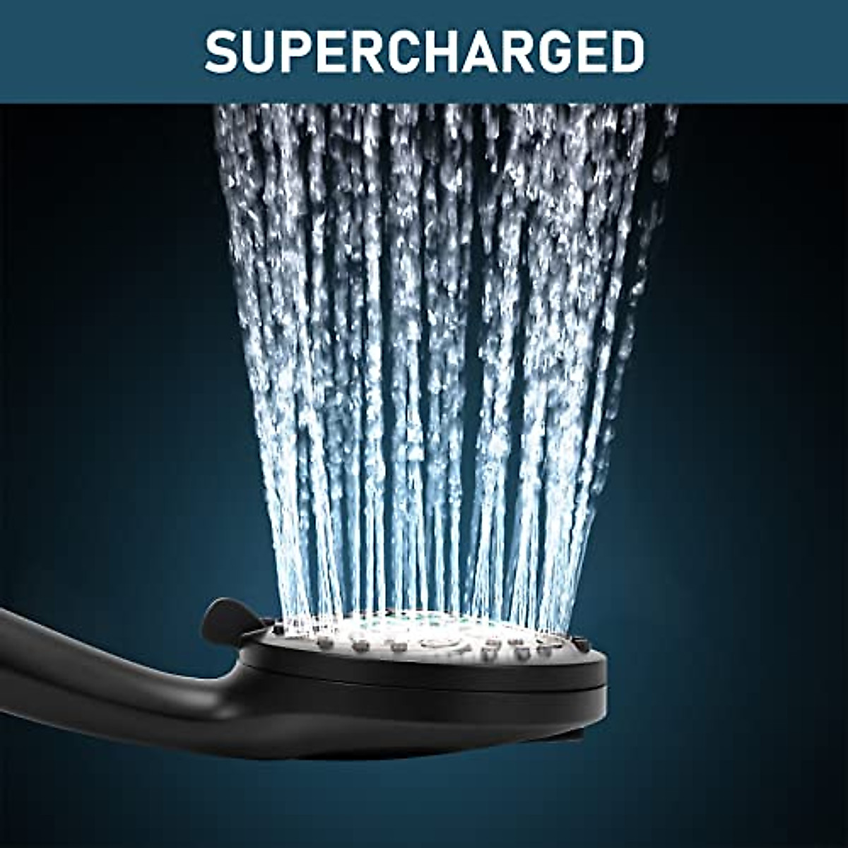 ZYlifemagic High Pressure 10-mode Shower Head With Handheld - Anti-clog Nozzles, Stainless Steel Hose, Cleaning Fuctions For Tubstiles Pets Wall And Overhead Brackets Cleaning -MatteBlack